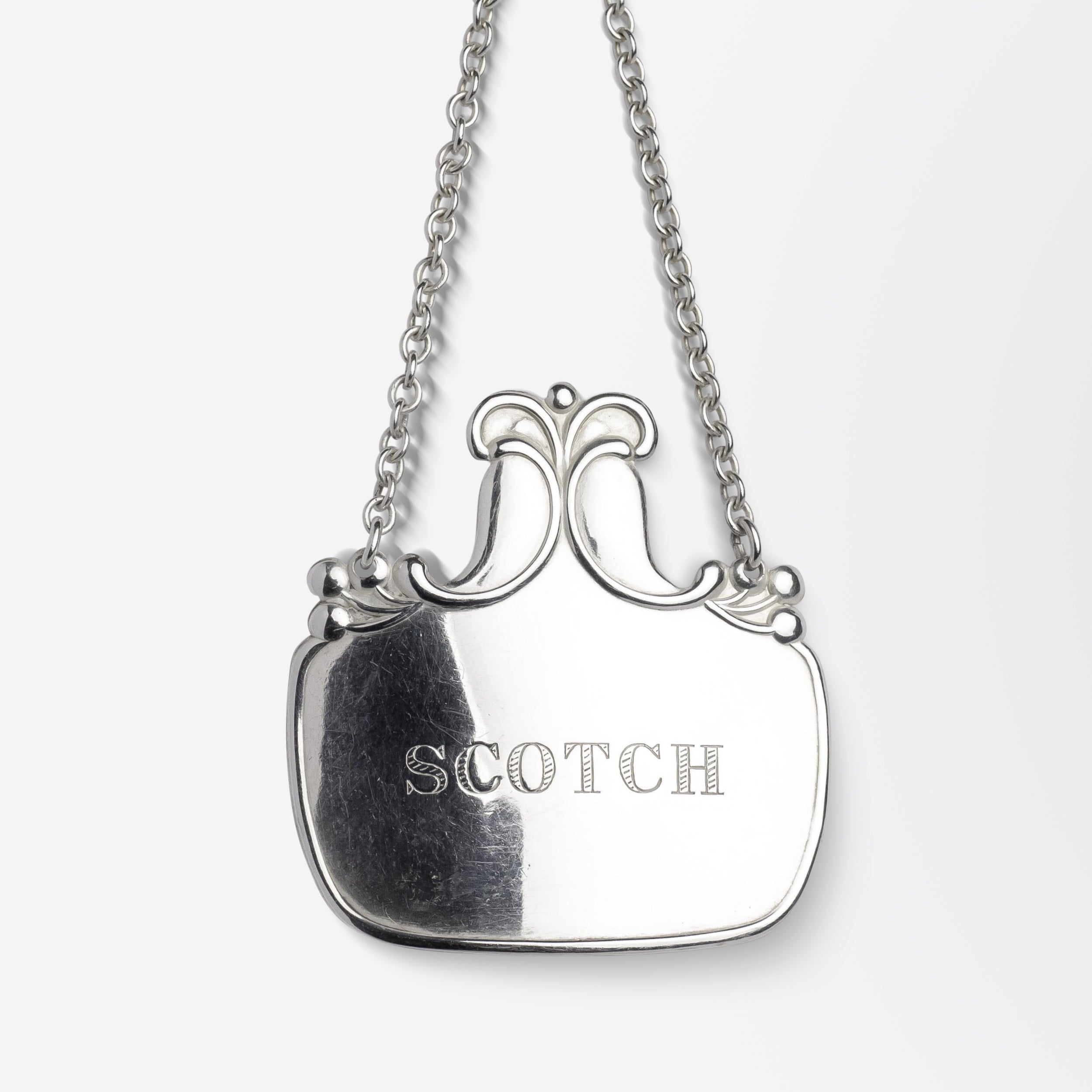 Sterling Silver 'SCOTCH' Decanter Tag – The Antique Guild