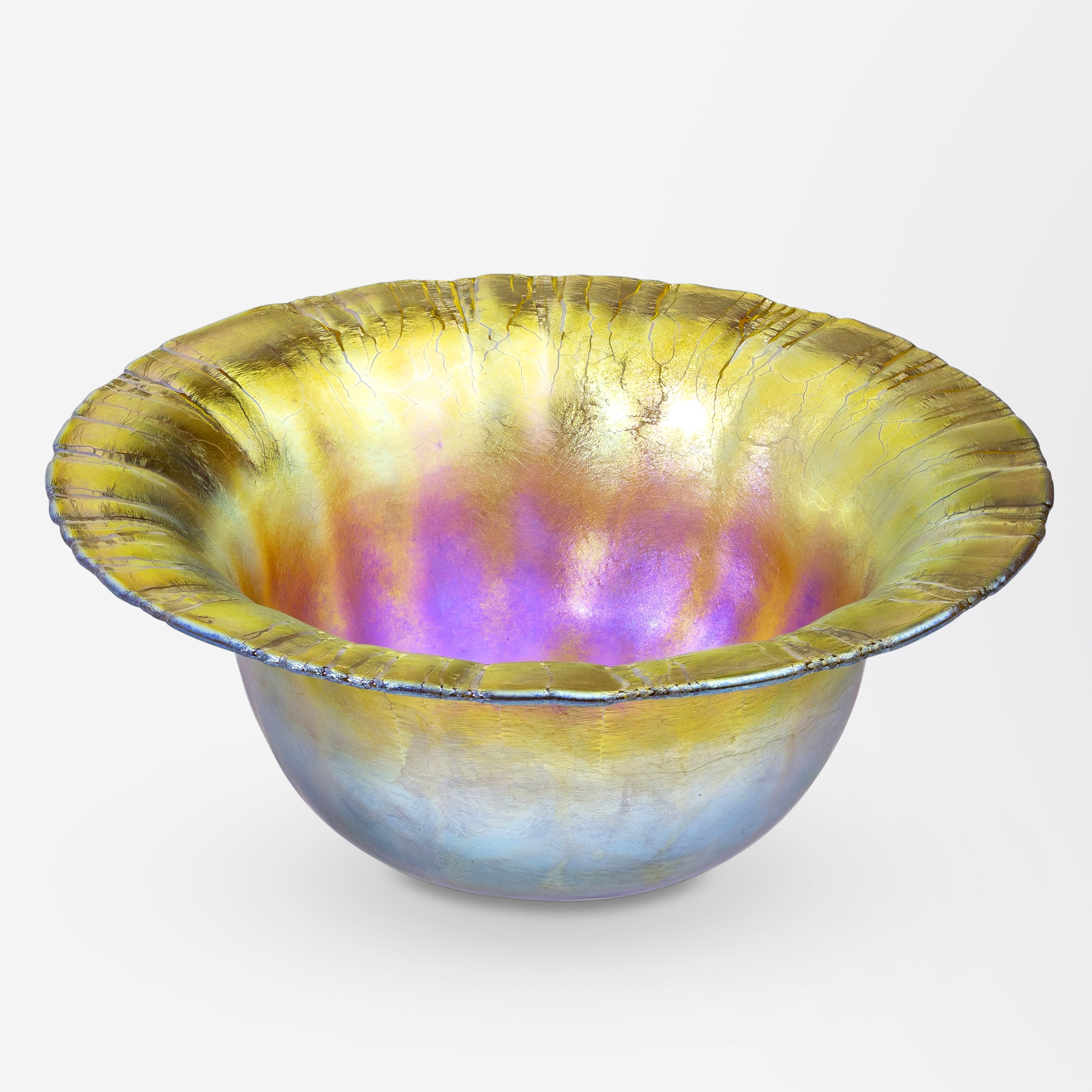 Tiffany Studios Gold Favrile Bowl – The Antique Guild