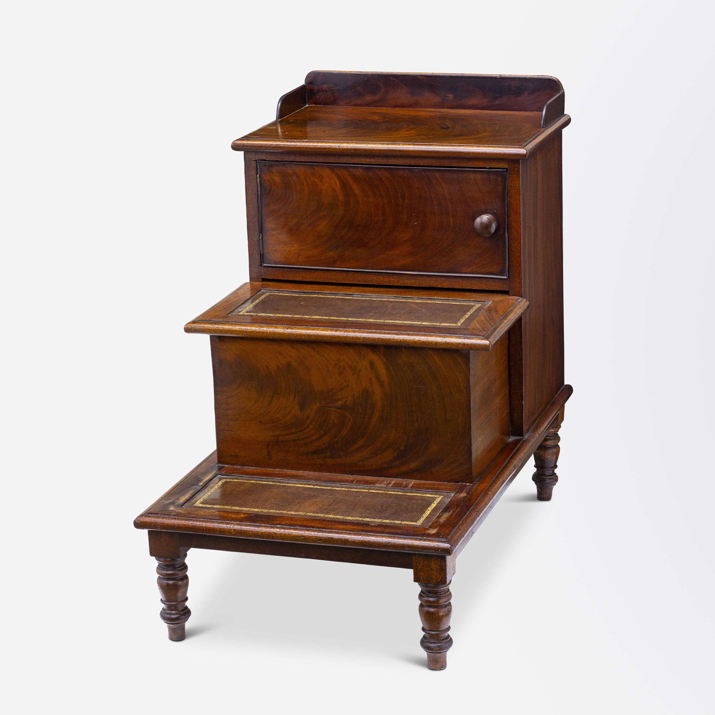 Mahogany Bed Steps with Commode – The Antique Guild