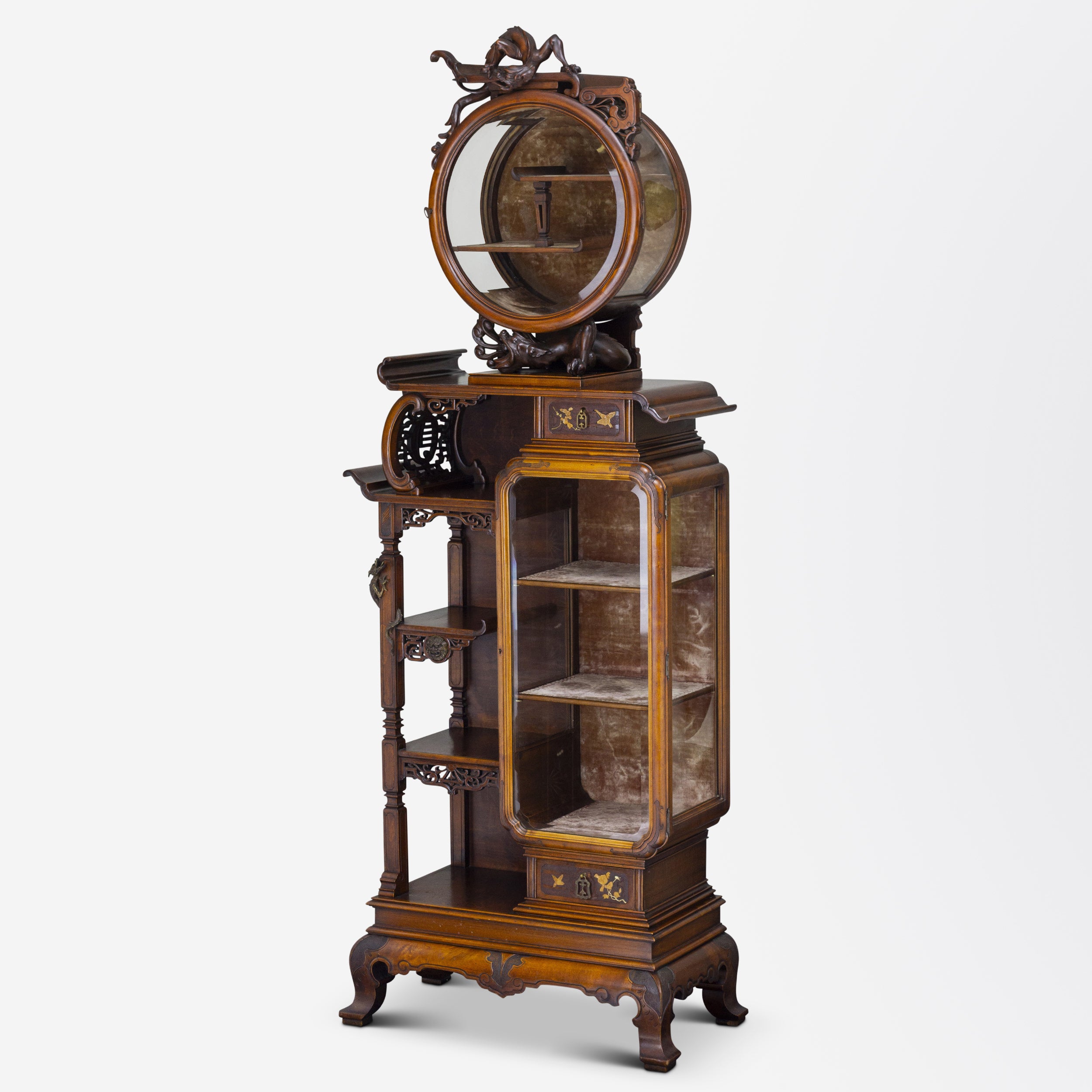Japanism Vitrine Attributed to Gabriel Viardot – The Antique Guild