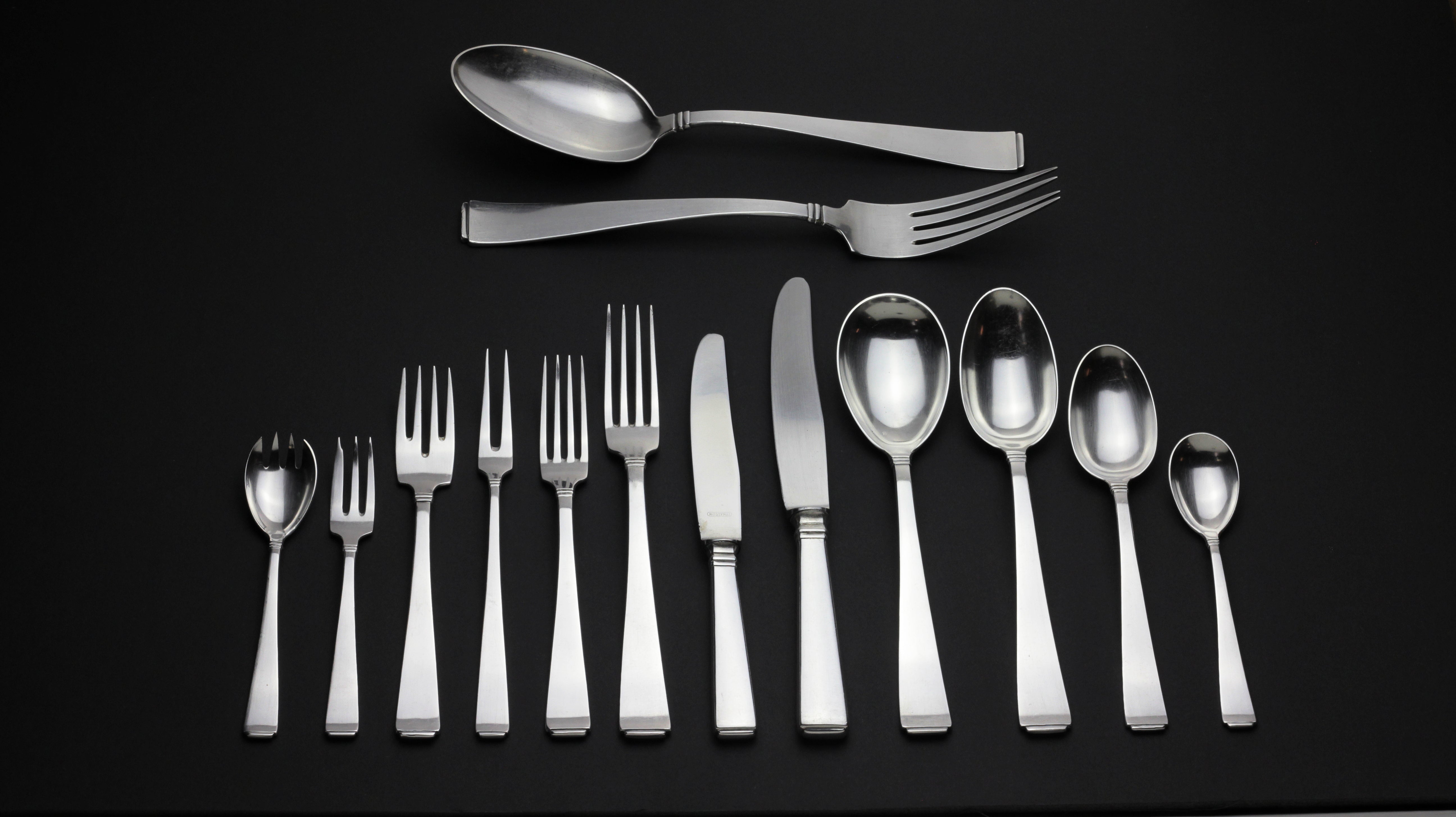 Continental Silver Flatware Set by Koch & Bergfeld in the Belle Epoque ...