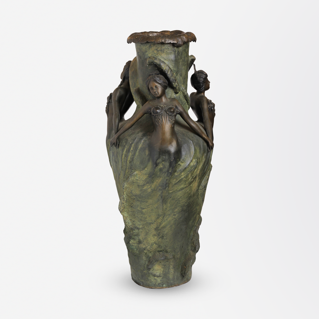 Art Nouveau Bronze Vase Depicting Dancing Maidens – The Antique Guild